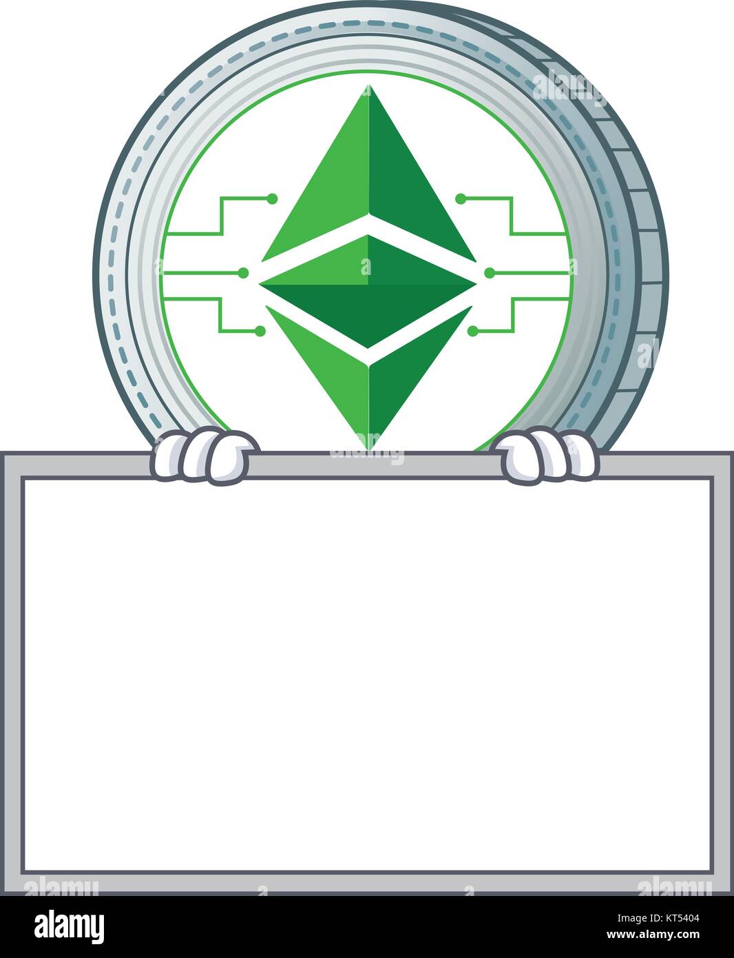 With board Ethereum classic character cartoon Stock Vector Image & Art ...