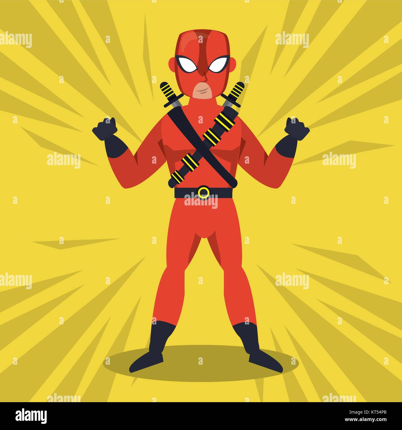Ninja superhero cartoon Stock Vector Image & Art - Alamy