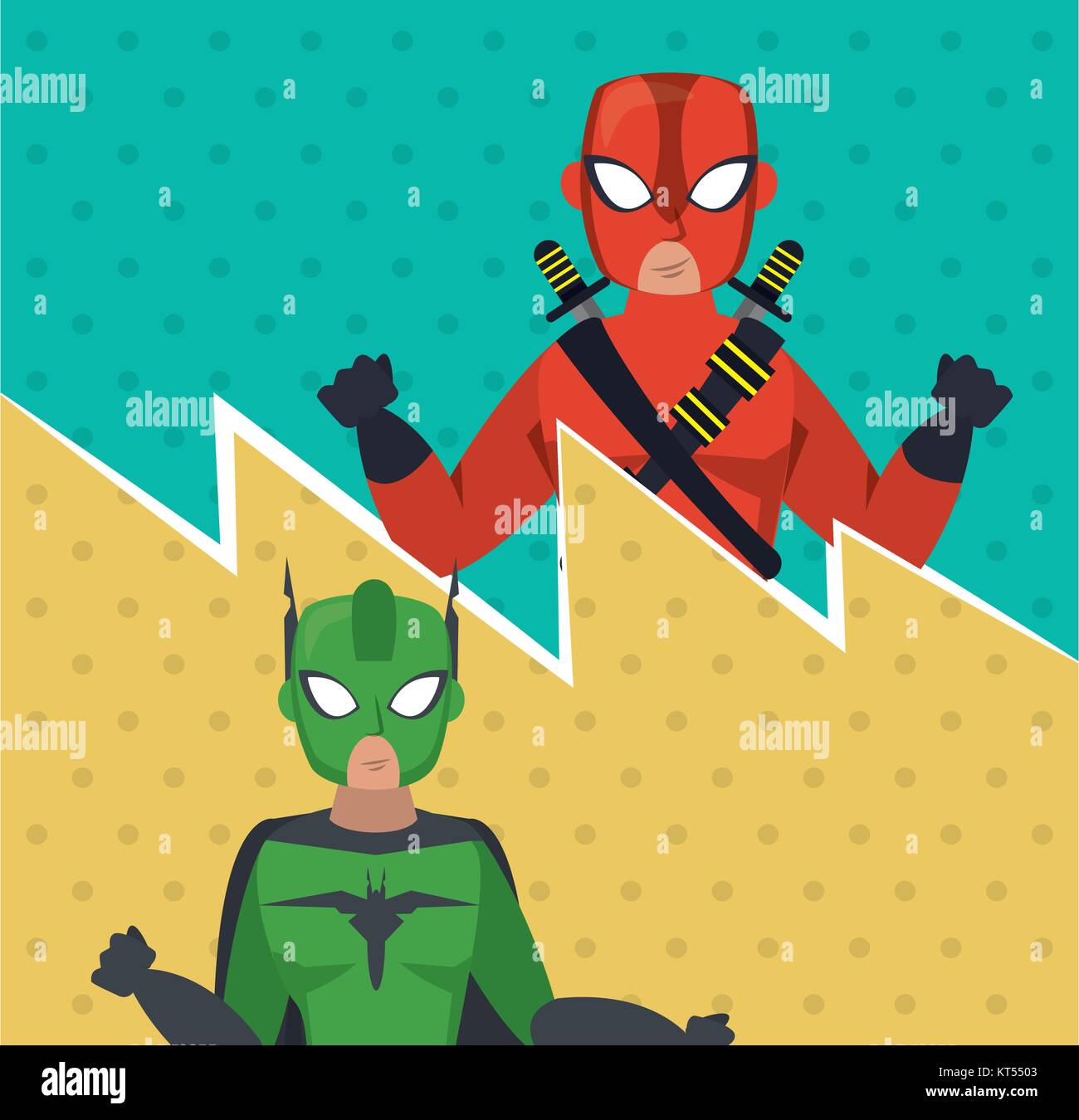 Superheros team cartoon Stock Vector Image & Art - Alamy
