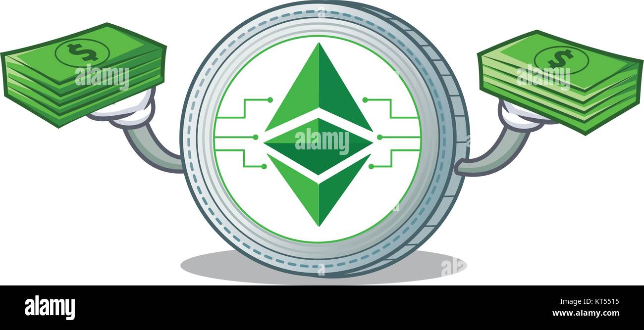 With money Ethereum classic character cartoon Stock Vector Image & Art ...