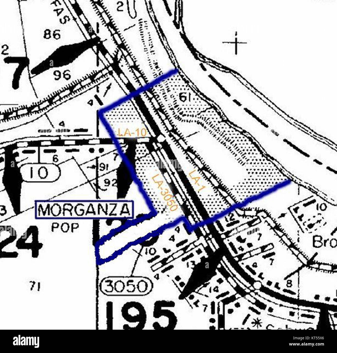 The Morganza Map details the geographical layout and structures in the ...