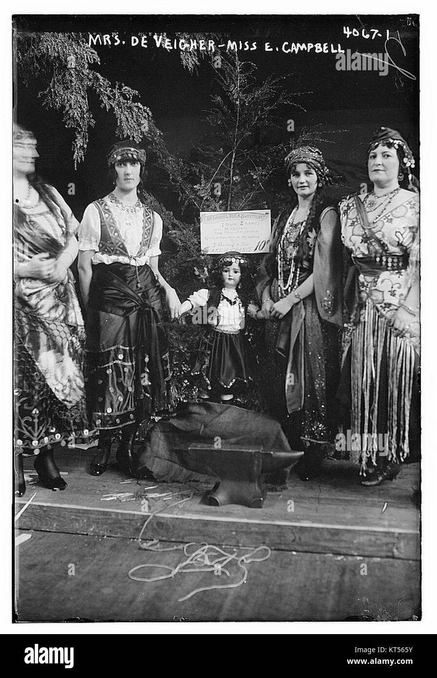 This image features Mrs. De Veigher and Miss E. Campbell, captured in a ...