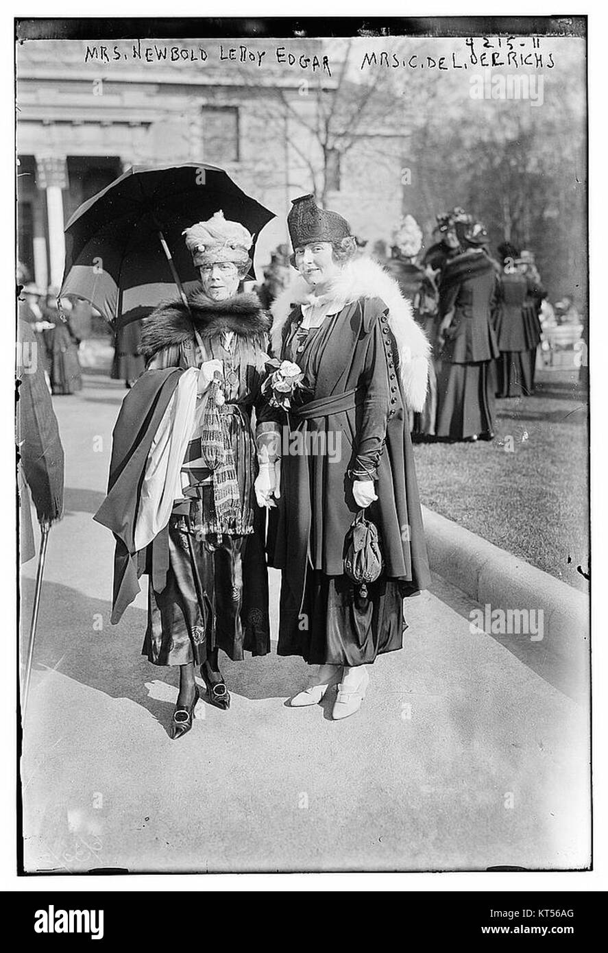 This image features Mrs. Newbold LeRoy Edgar and Mrs. C. De Oelrichs ...