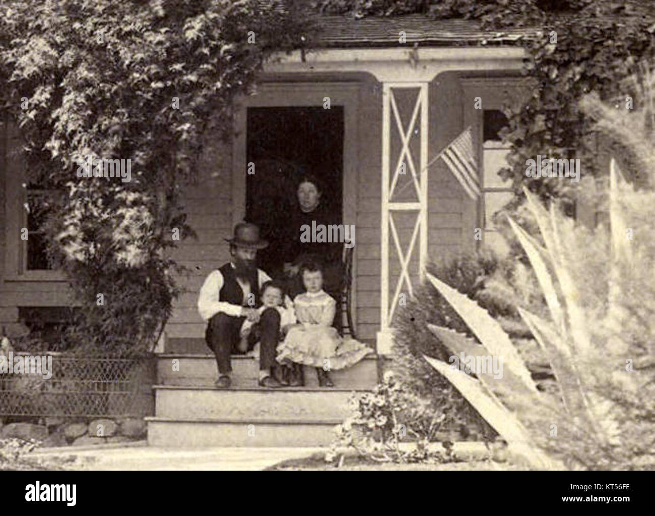 This image likely depicts a family portrait of the Muir family around ...