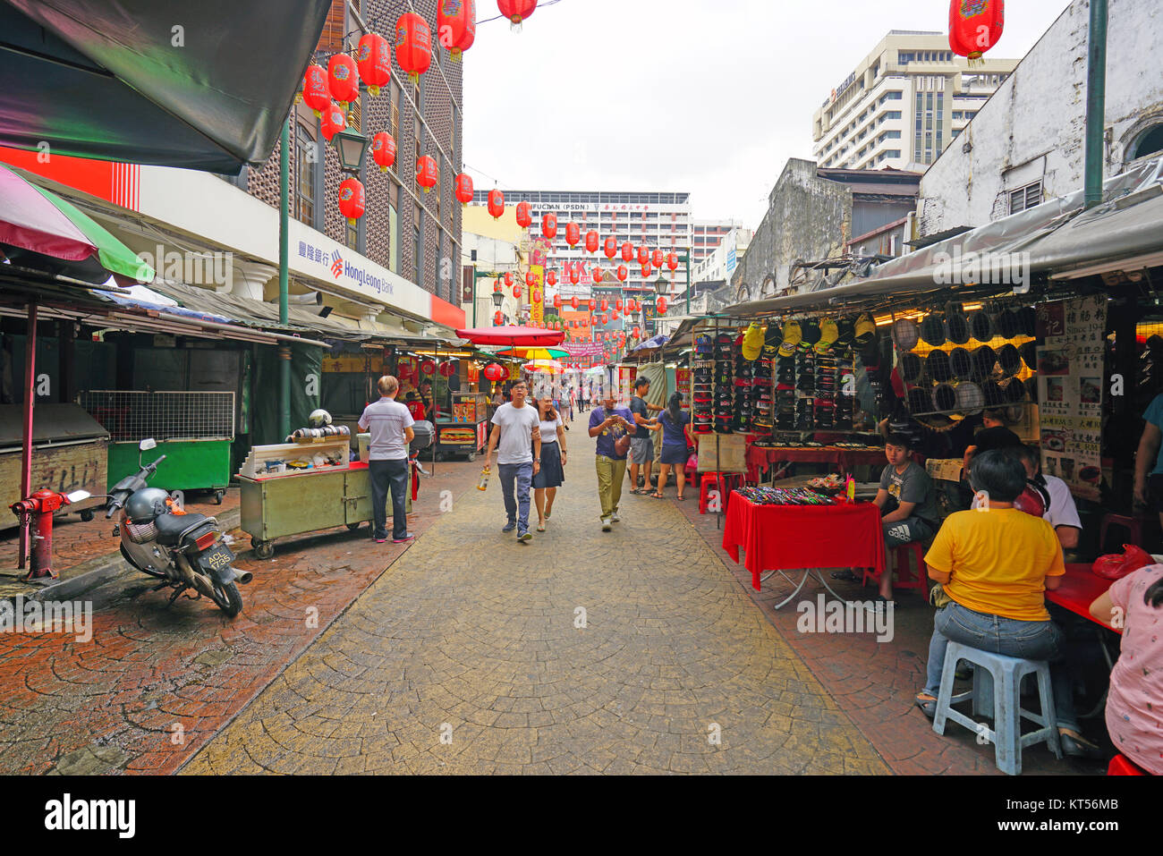 Day view of the Chinatown in Kuala Lumpur, Malaysia, around Petaling ...