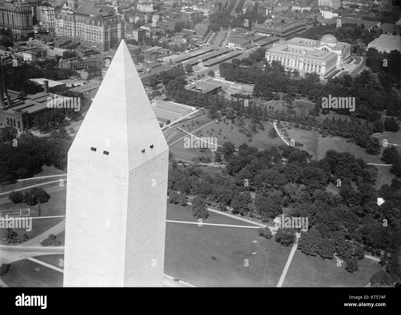 Aerial view of the National Museum, showcasing the rear side of the ...