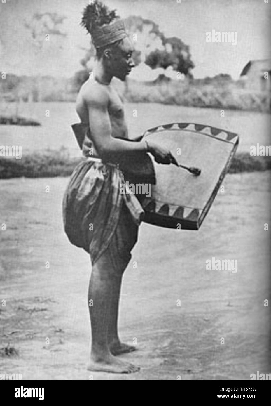 A native town crier from the Belgian Congo, serving as an official ...