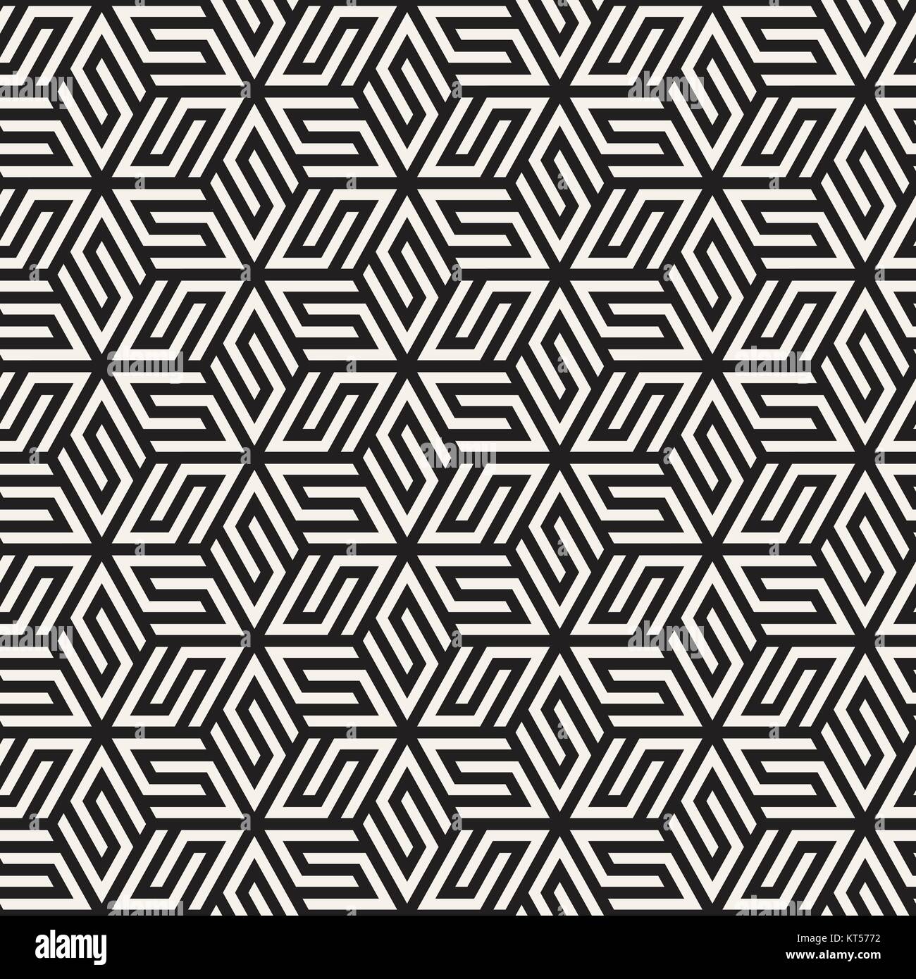 Vector Seamless Lattice Pattern Modern Stylish Texture With Monochrome Trellis Repeating