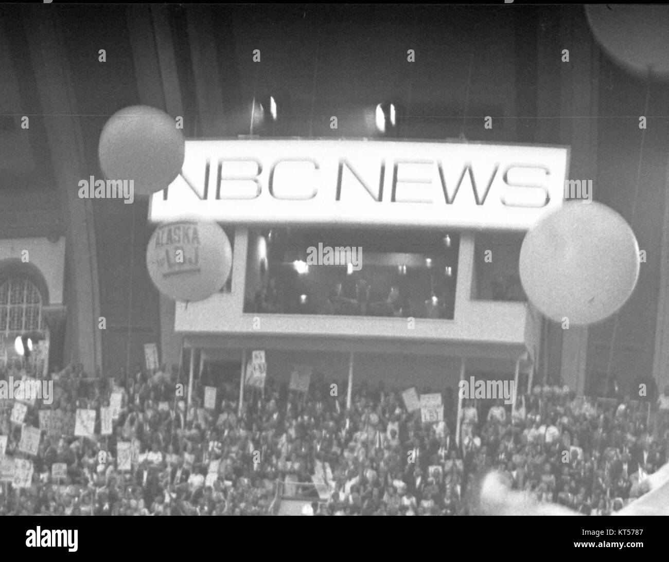 The NBC News booth at the 1964 Democratic National Convention (DNC) was ...