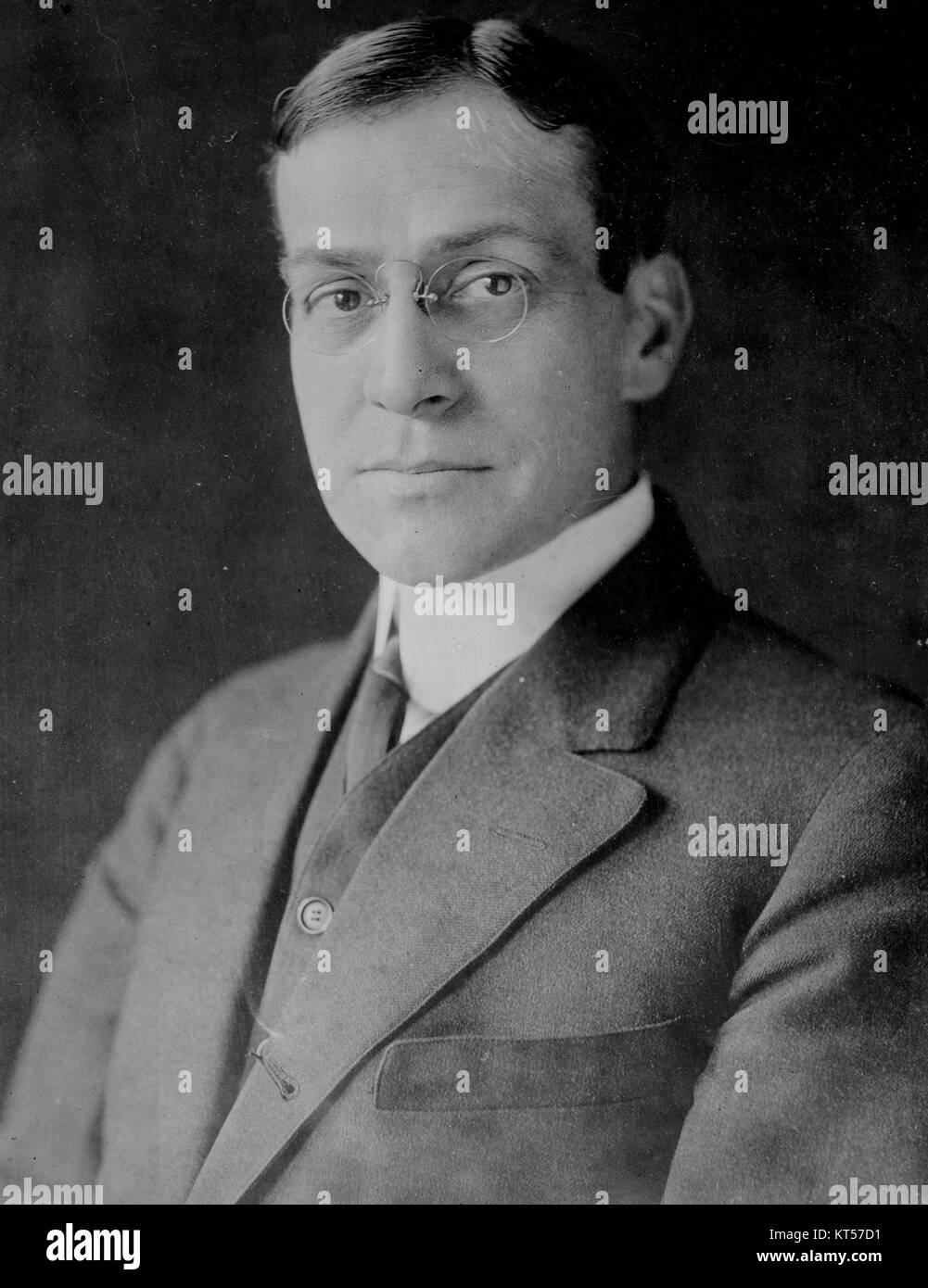 A black and white portrait of Newton Baker, a prominent American ...