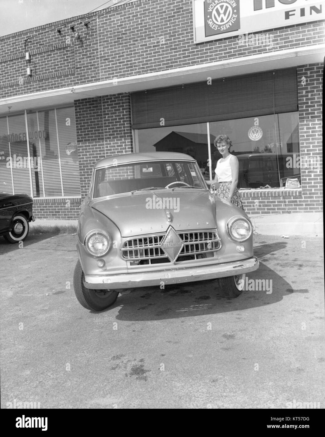 The New Borgward Hansa 1500, a luxury car, is displayed at a Volkswagen ...