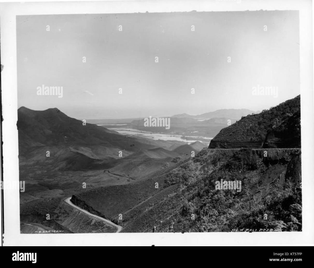 This photograph, taken by Brother Bertram, captures New Pali Road, an ...