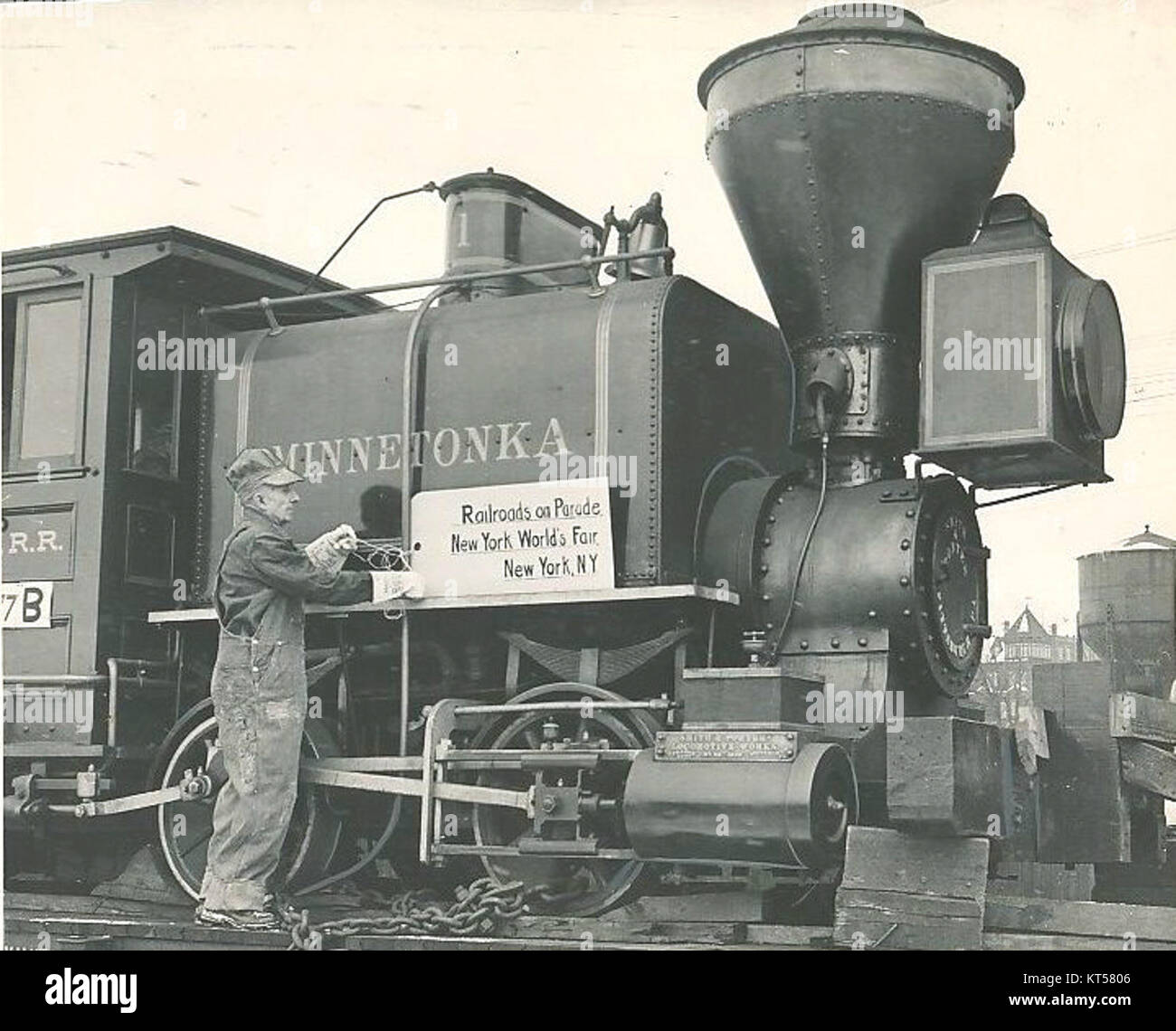 A historical photograph of the Northern Pacific Railroad's Minnetonka ...