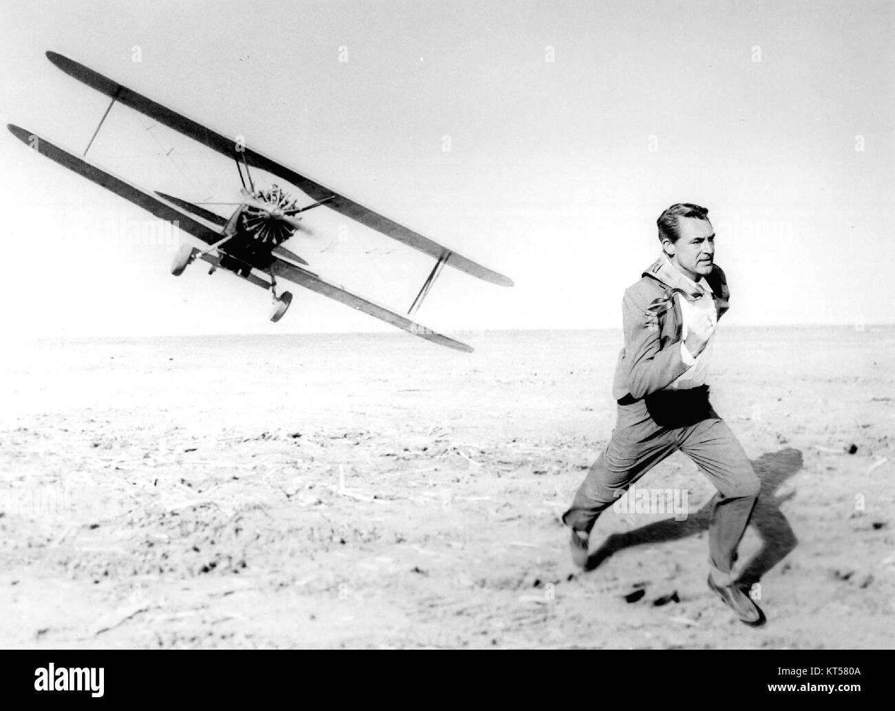 The airplane chase scene from the 1959 film *North by Northwest ...