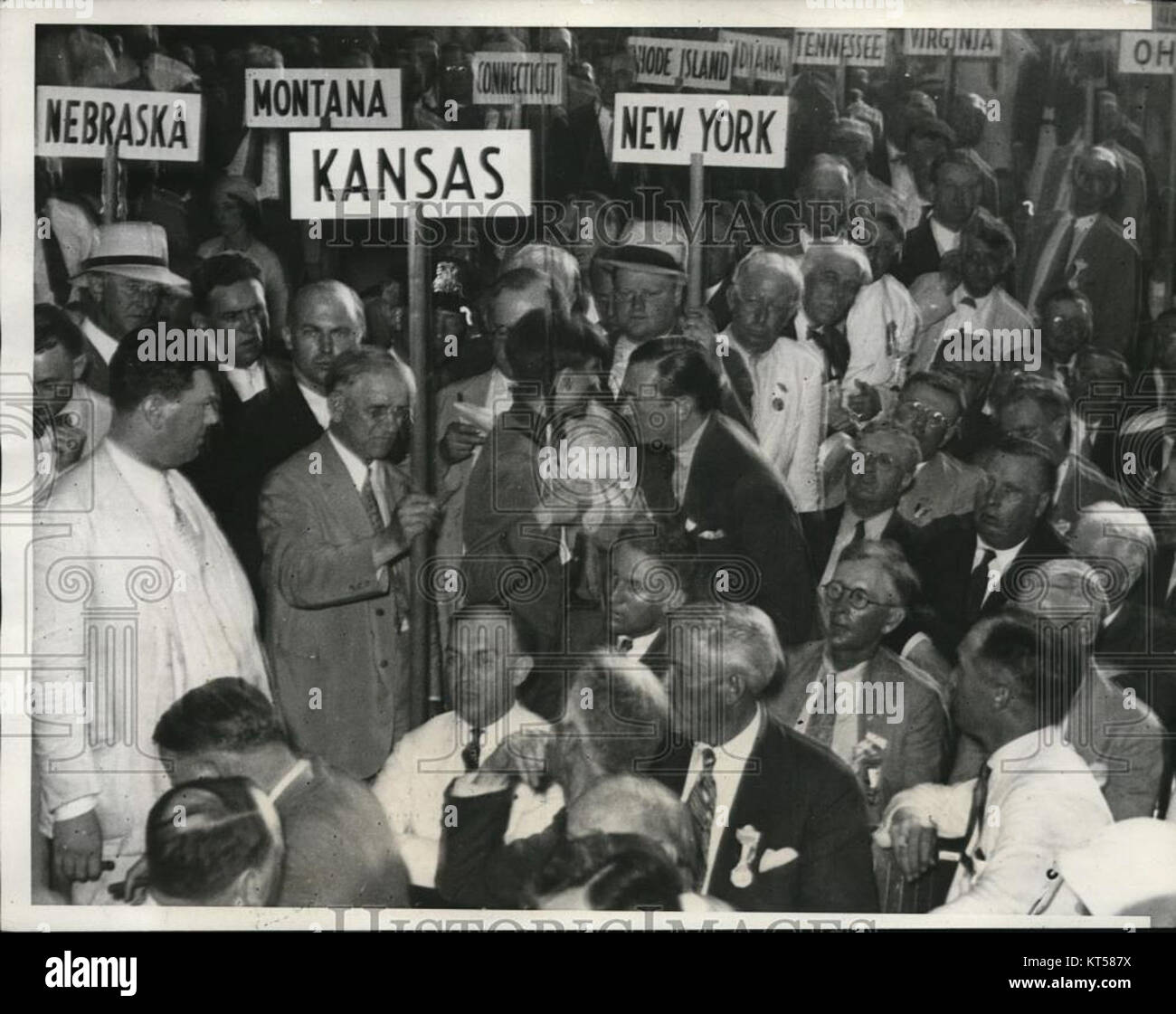 Photograph of New York Mayor Jimmy Walker entering the floor of the ...