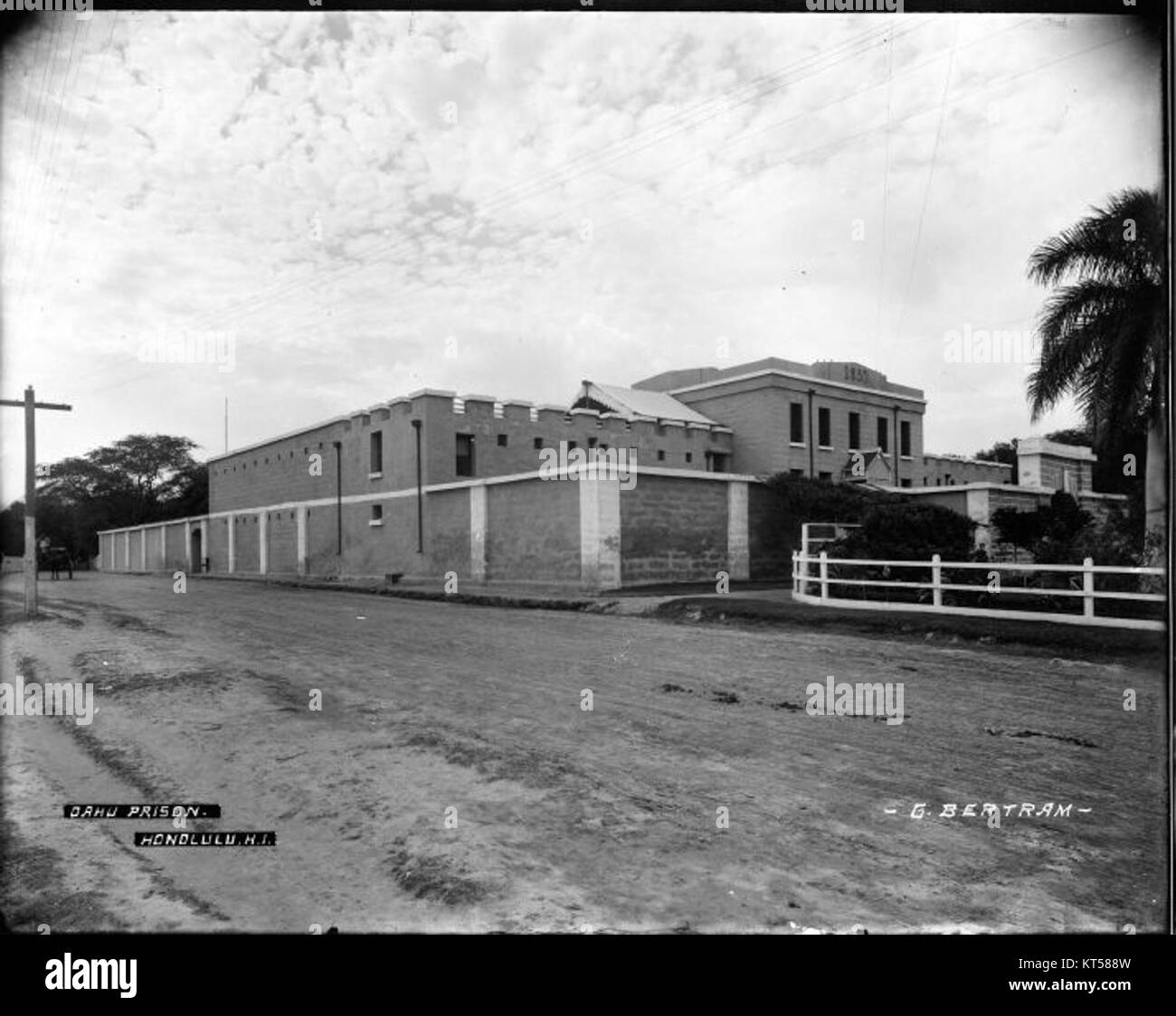 This photograph, taken by Brother Bertram, captures Oahu Prison in ...