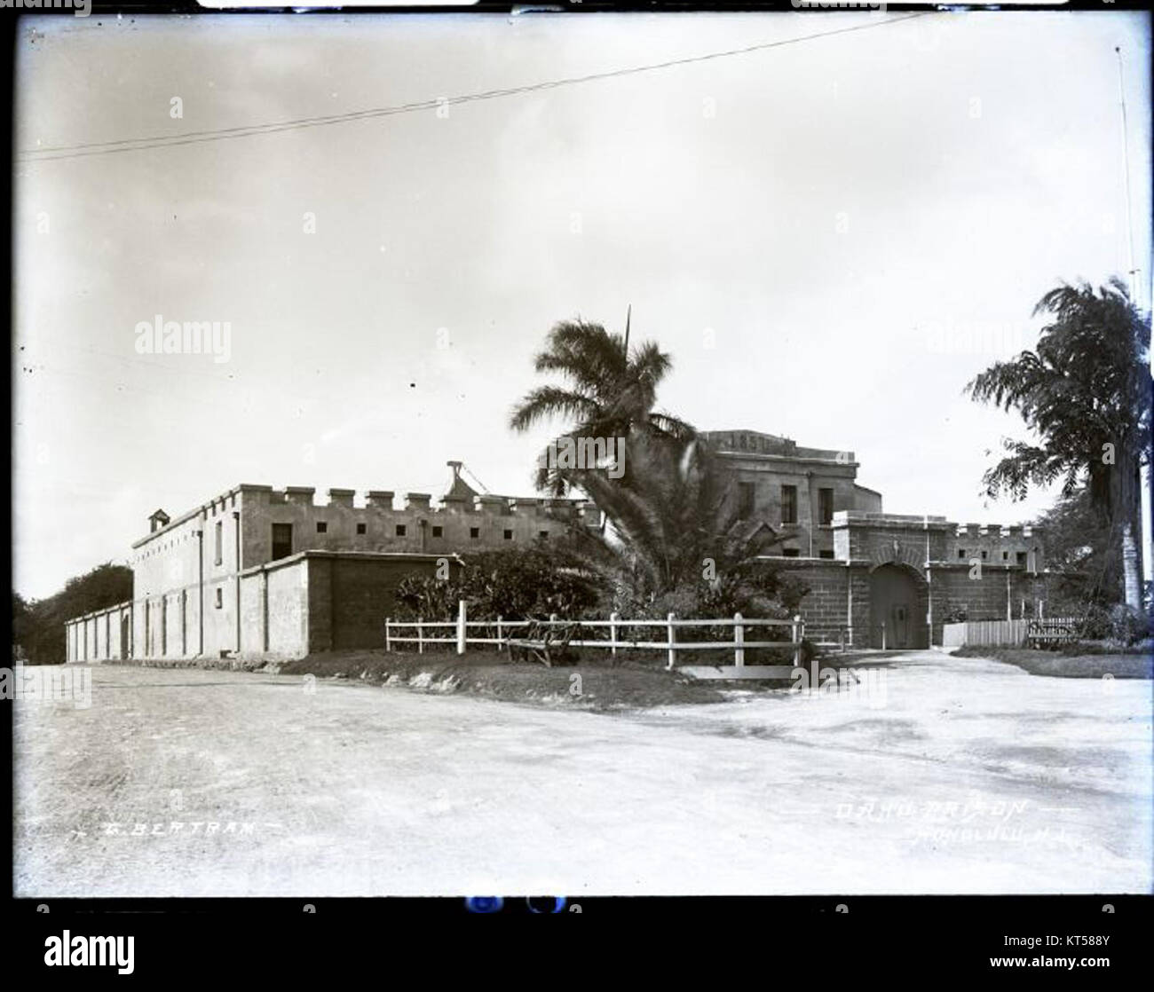 A photograph of Oahu Prison taken by Brother Bertram. The image ...