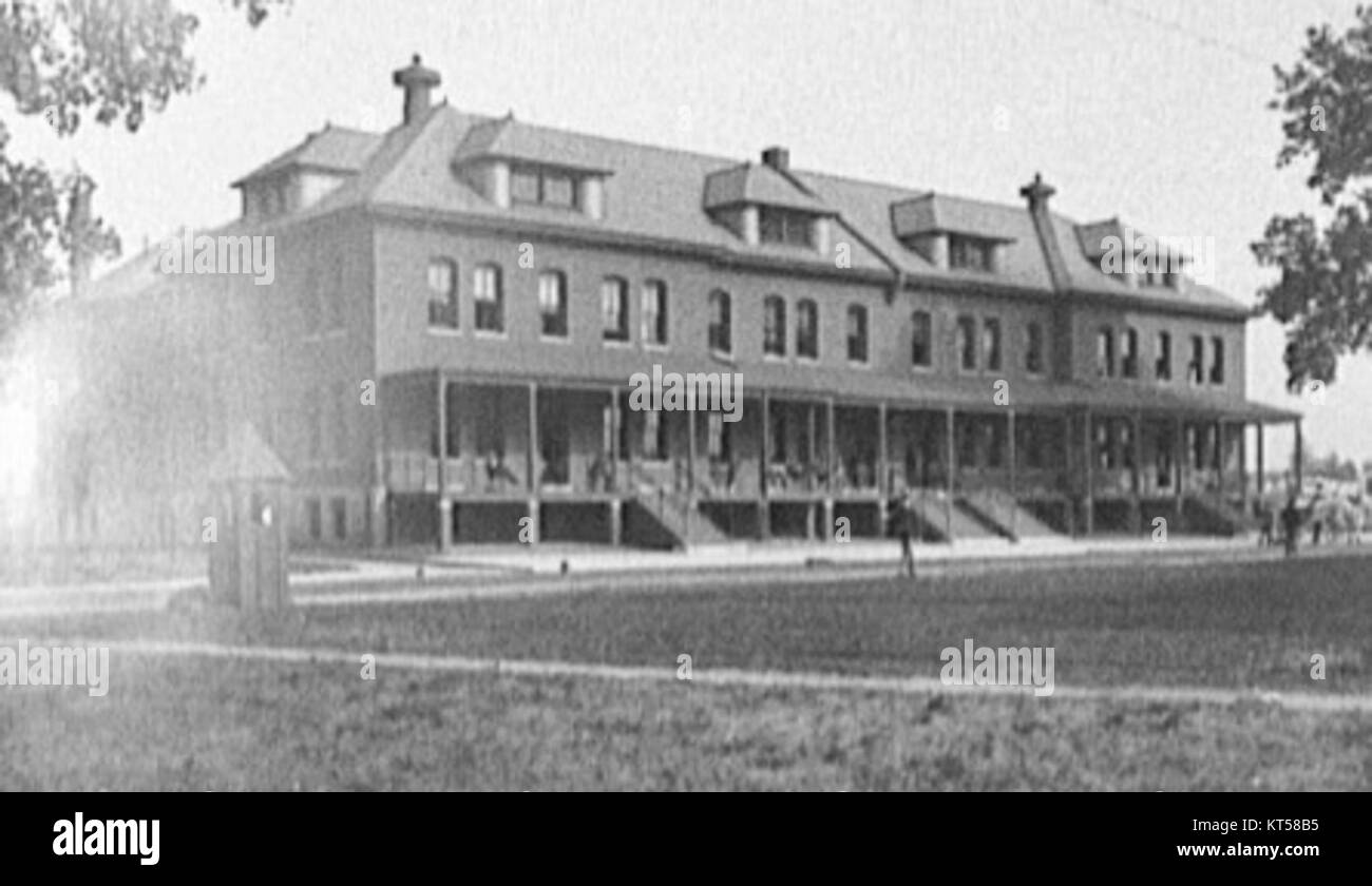 Photograph of the Officers Quarters at Fort Wayne, showcasing its ...
