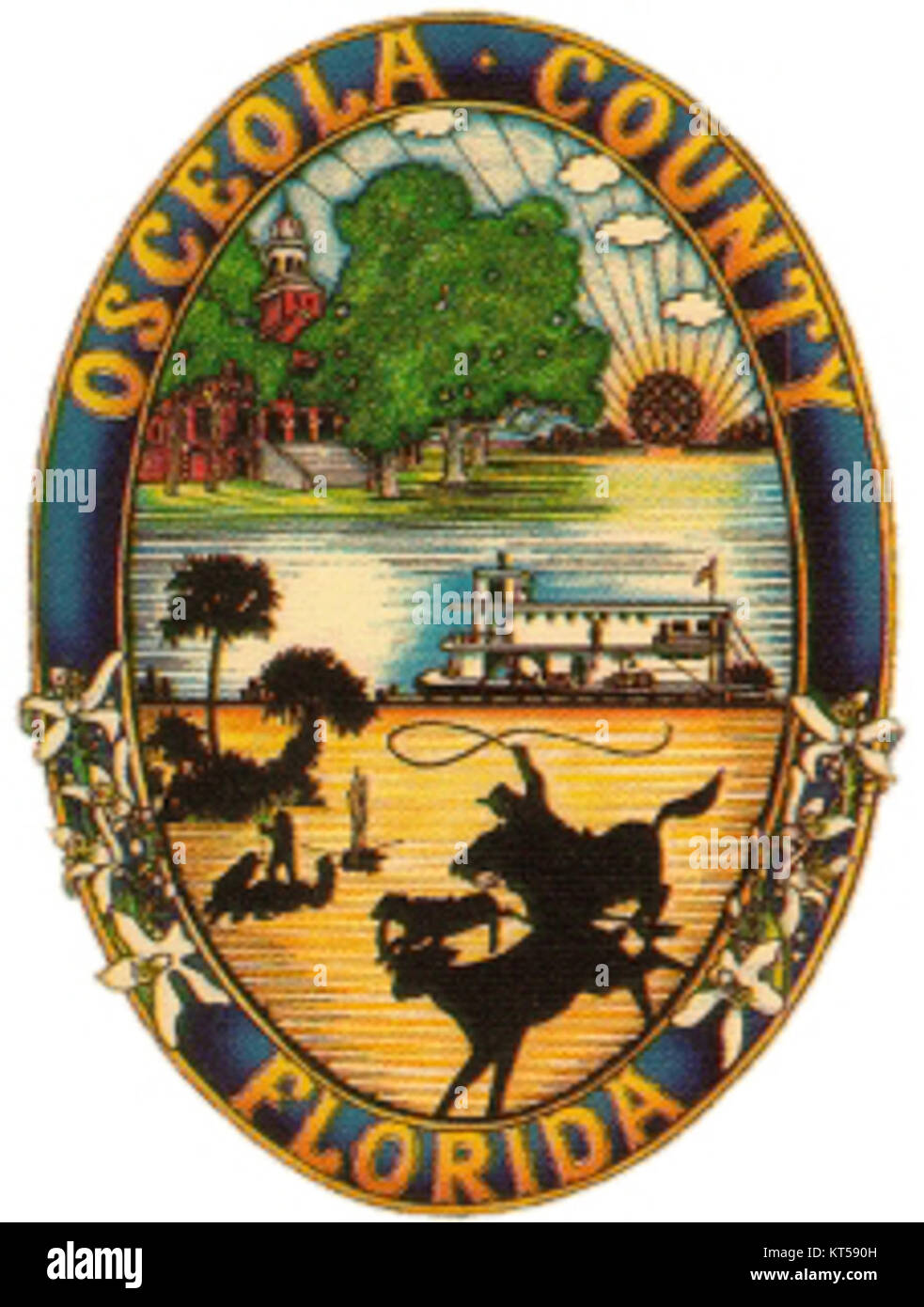 The seal of Osceola County, Florida, represents the local government ...