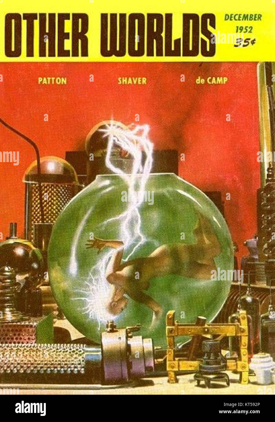 Cover image of the 1952 publication 'Other Worlds', a science fiction ...