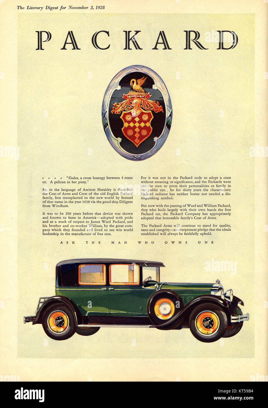 Packard magazine ad 1928 (4451995977 Stock Photo - Alamy