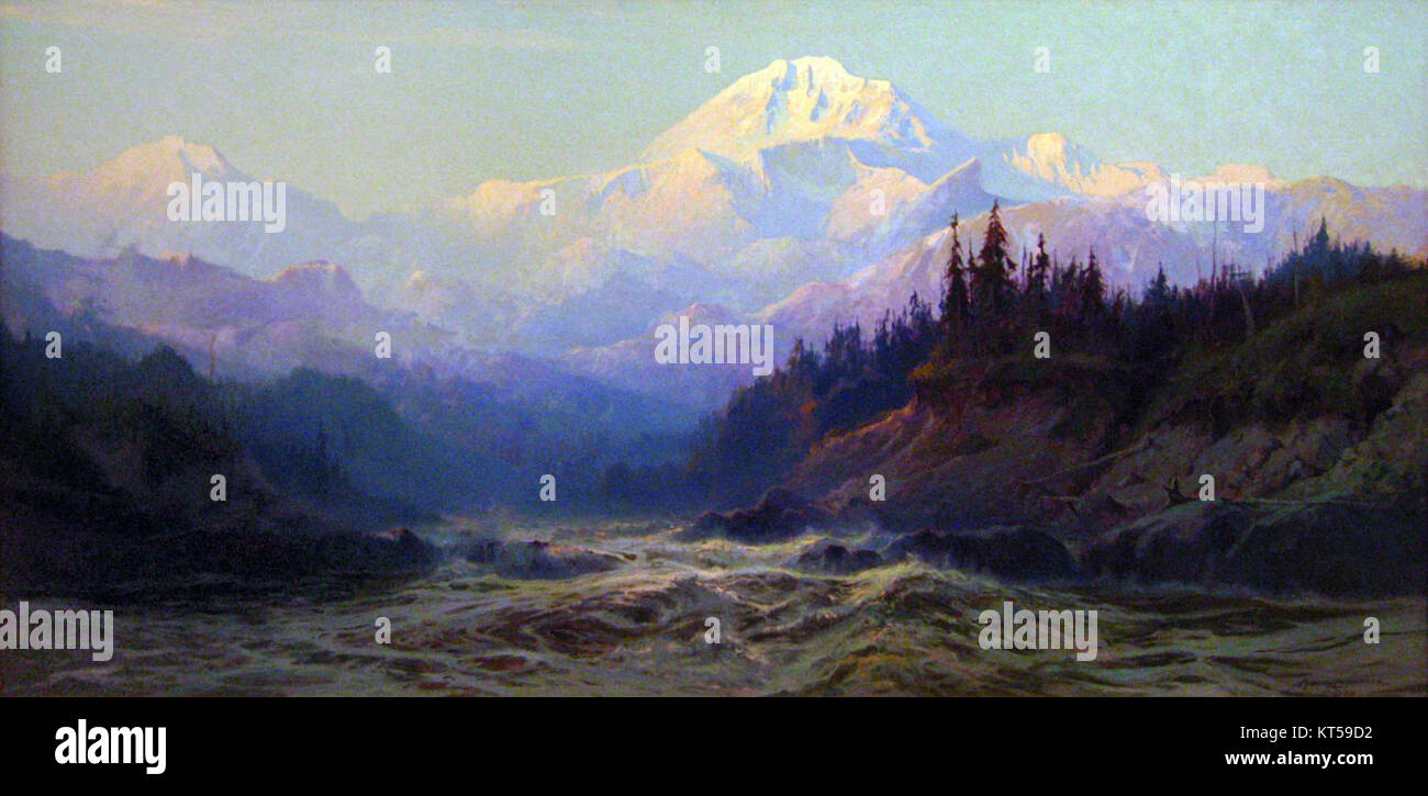 This painting by Sydney Laurence depicts Mount McKinley (now Denali ...