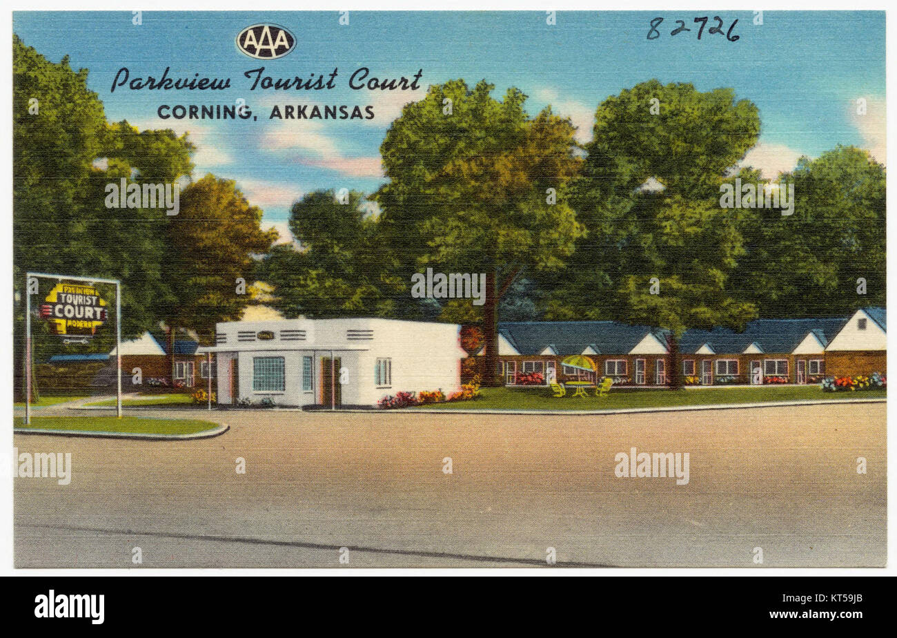 The Parkview Tourist Court in Corning, Arkansas, was a popular mid-20th ...