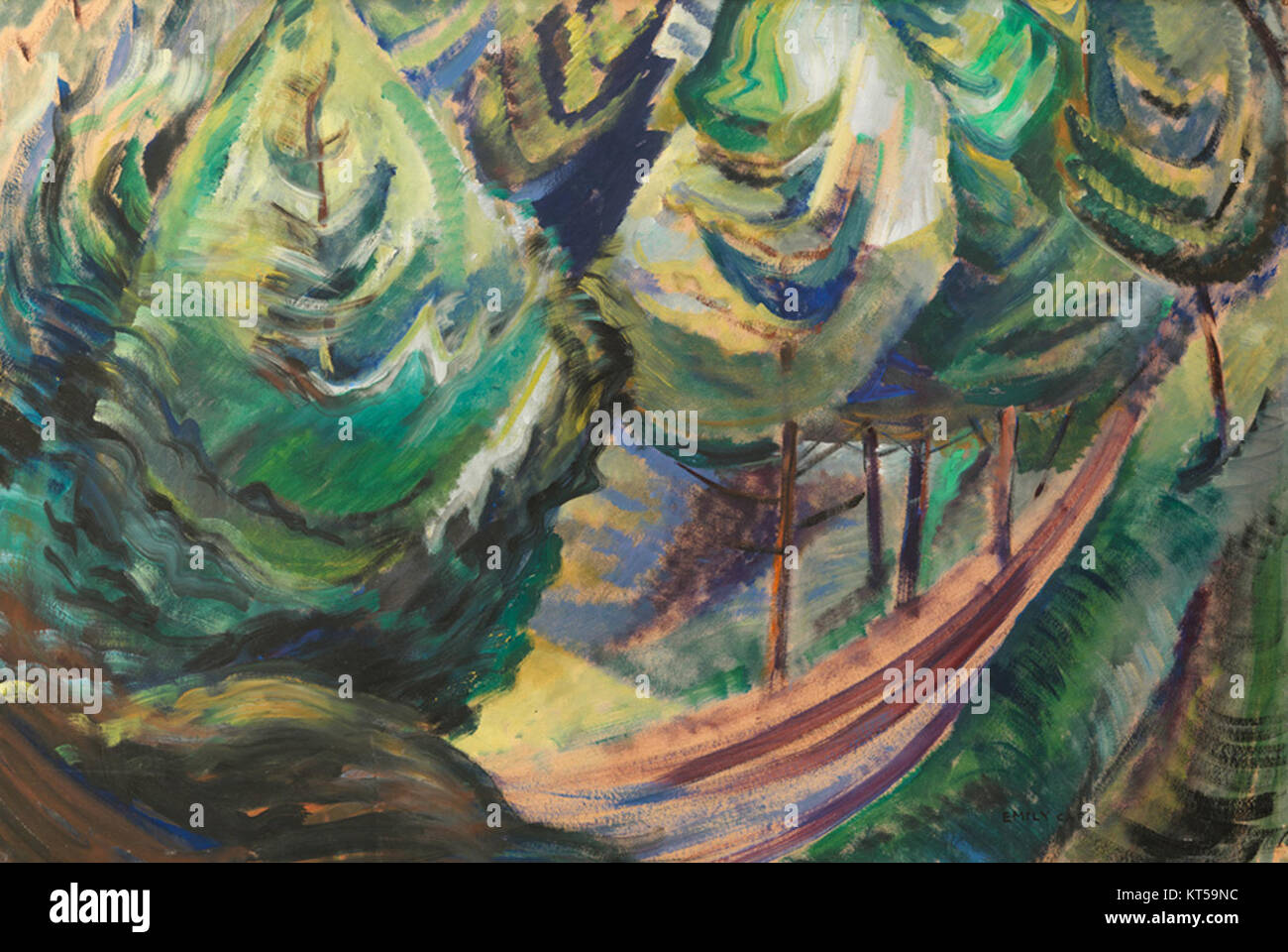 'Path among Pines' is a painting by Emily Carr, a renowned Canadian ...