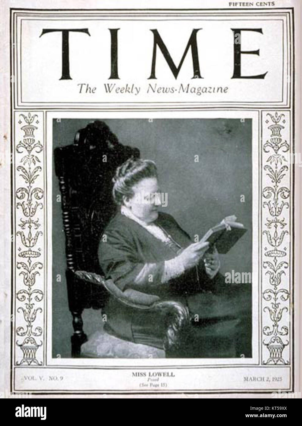Amy Lowell, the American poet, appeared on the cover of Time magazine ...