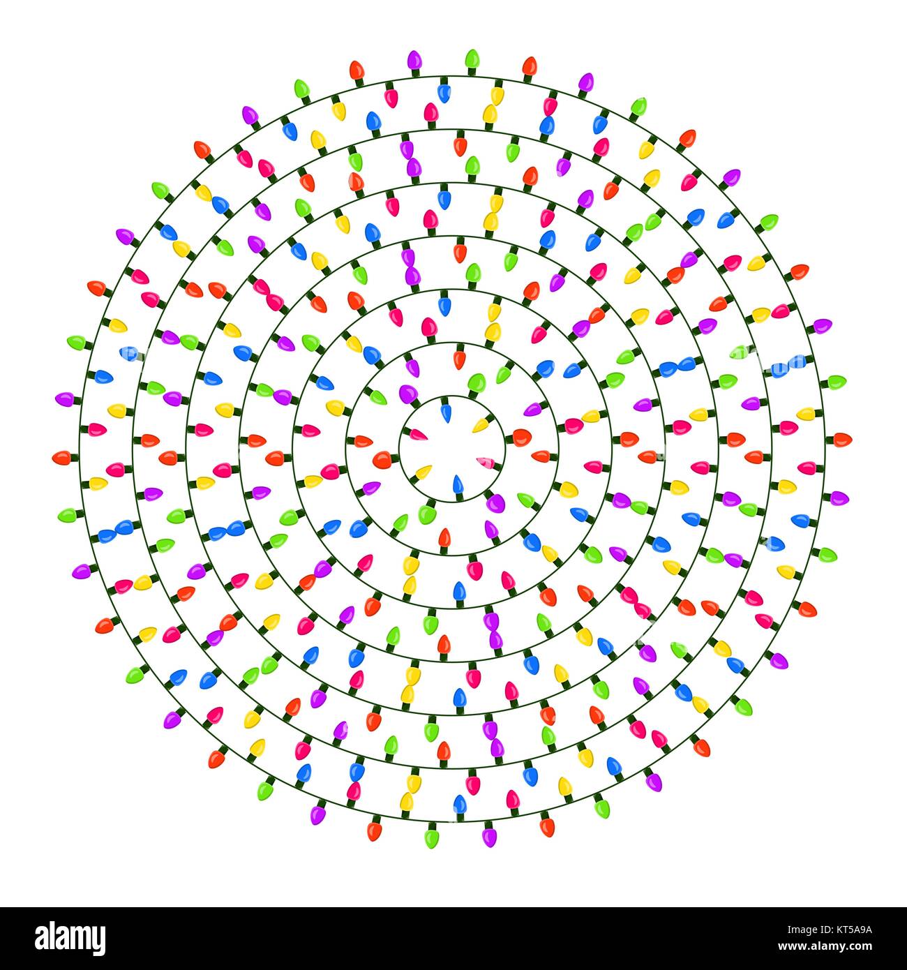 Glowing bulb garland frame Cut Out Stock Images & Pictures - Alamy