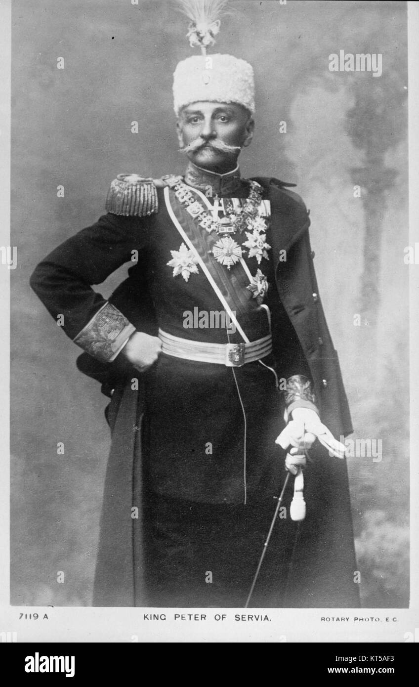 Peter I of Serbia, captured in this photograph (Rotary Photo 7119 A ...