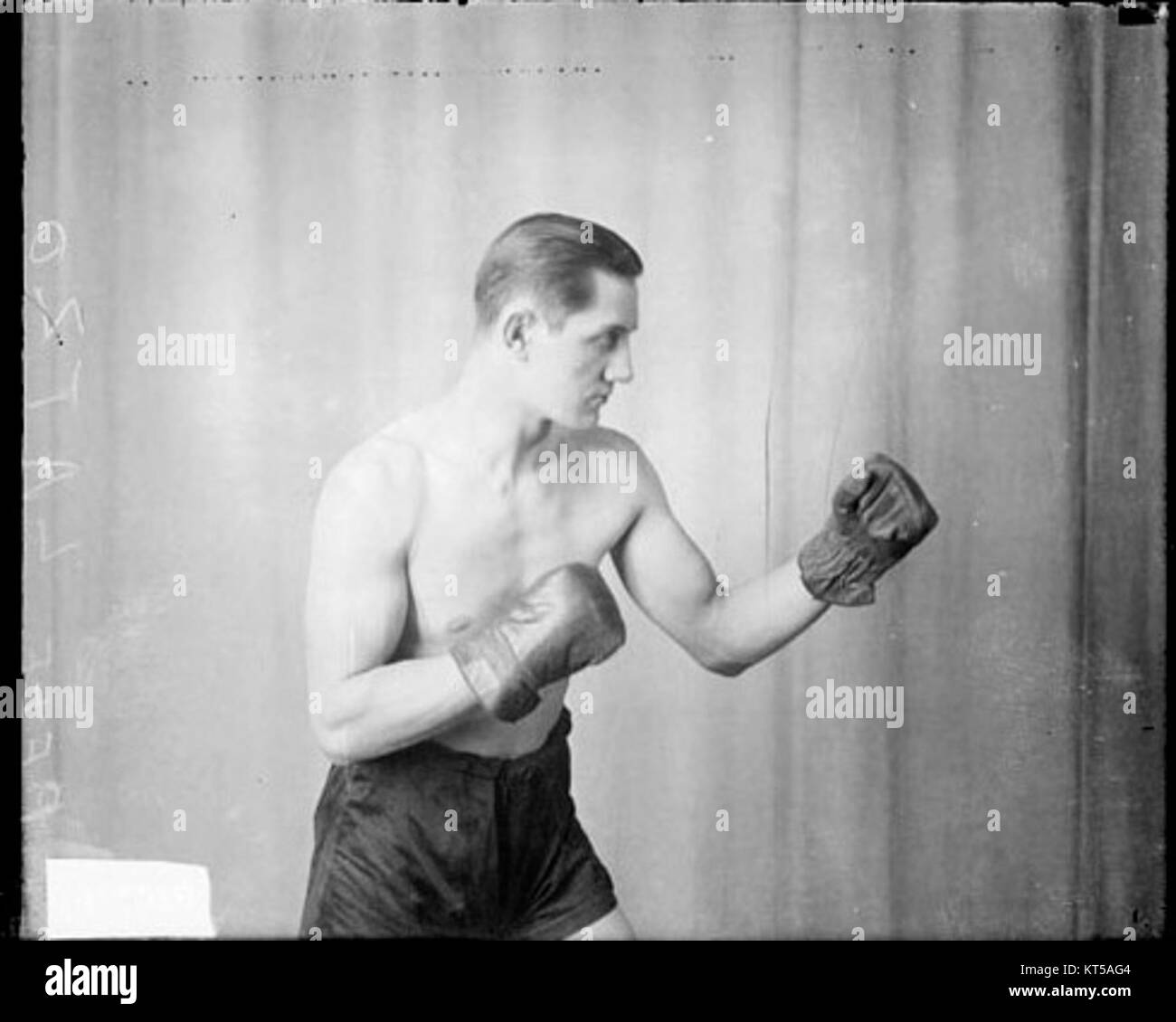 This portrait of Pete Latzo, an American professional boxer, highlights ...