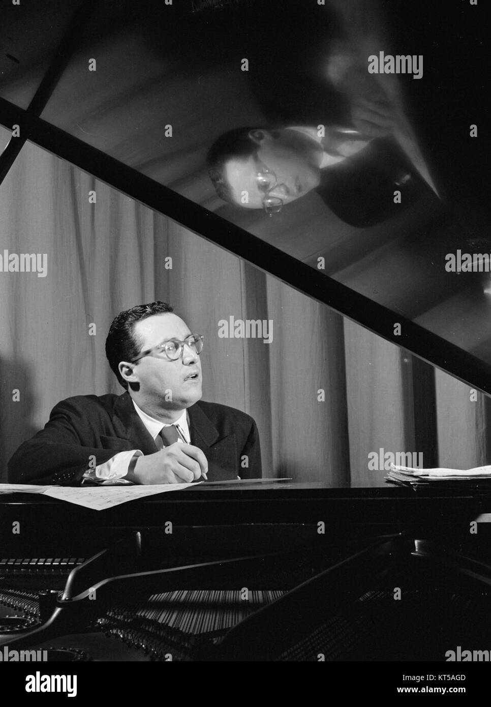 A photograph of Pete Rugolo, a jazz composer and arranger, taken in New ...