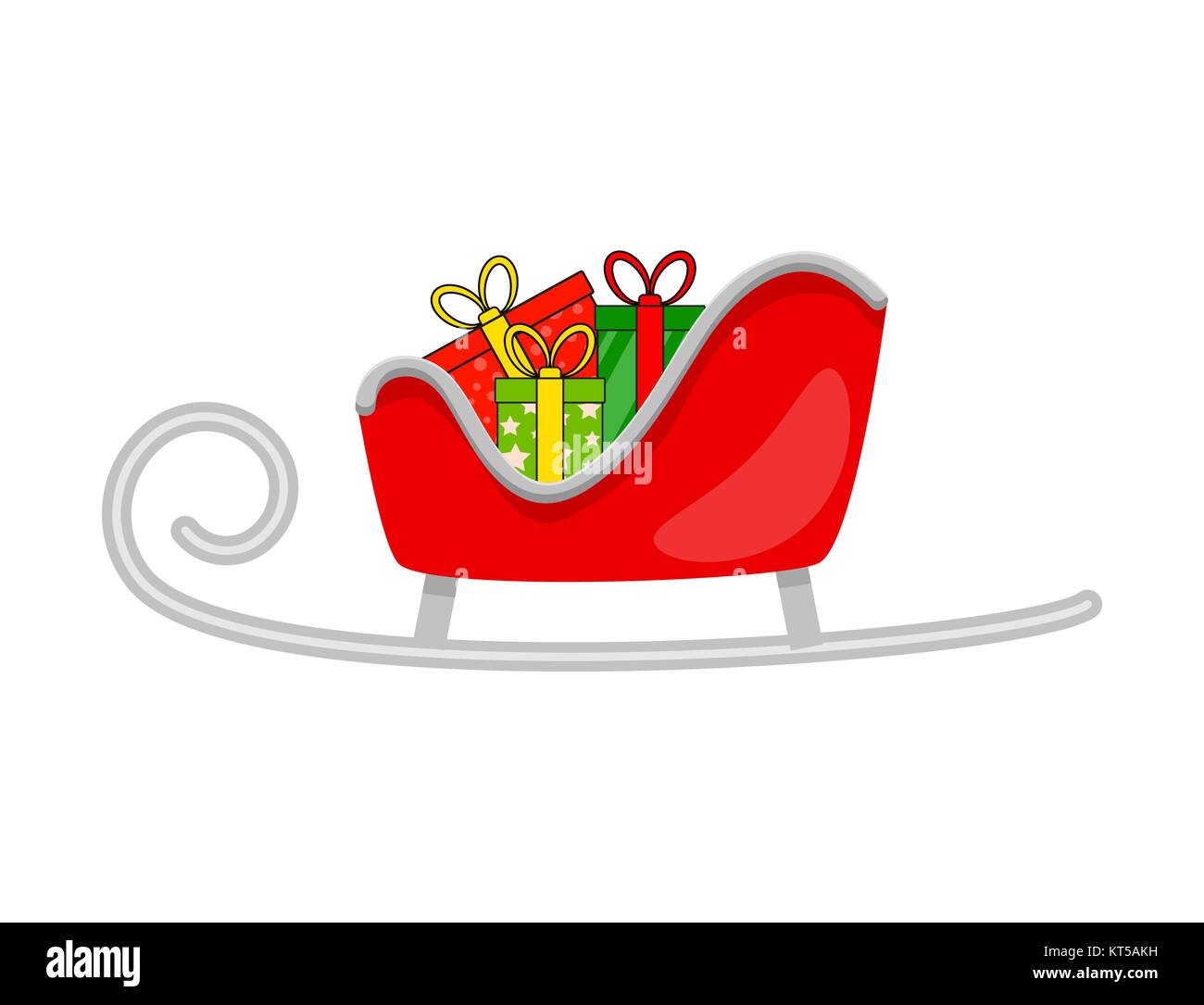 santa sleigh with presents for christmas design isolated on white ... santa sleigh with presents for christmas design isolated on white ...