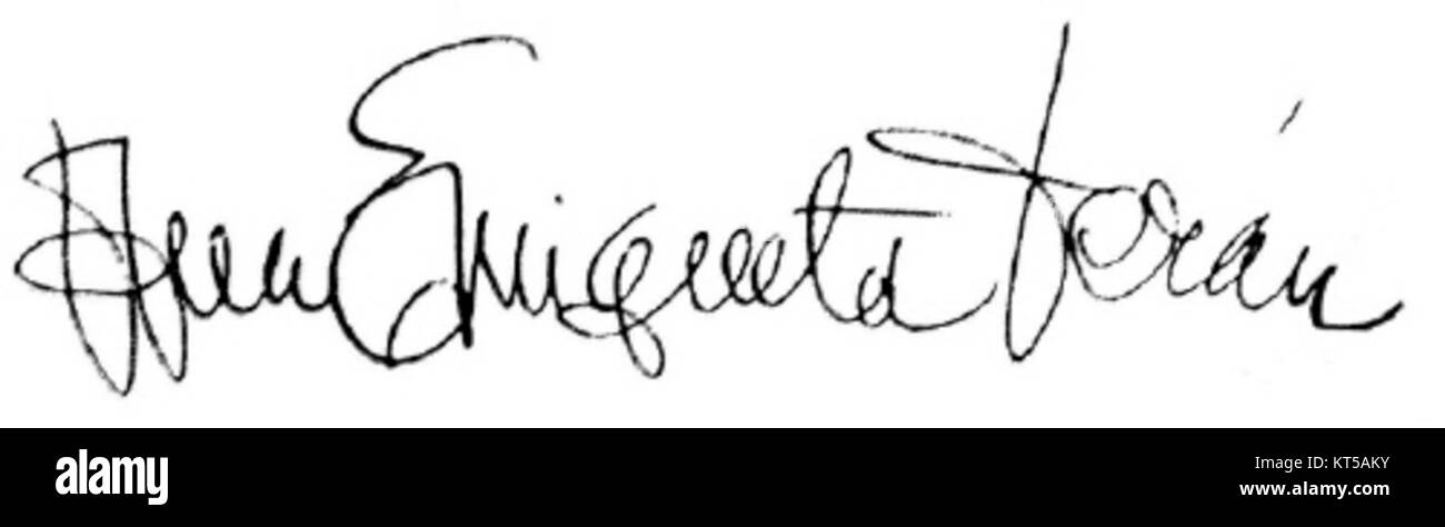 Ana Enriqueta TerC3A1n signature Stock Photo - Alamy