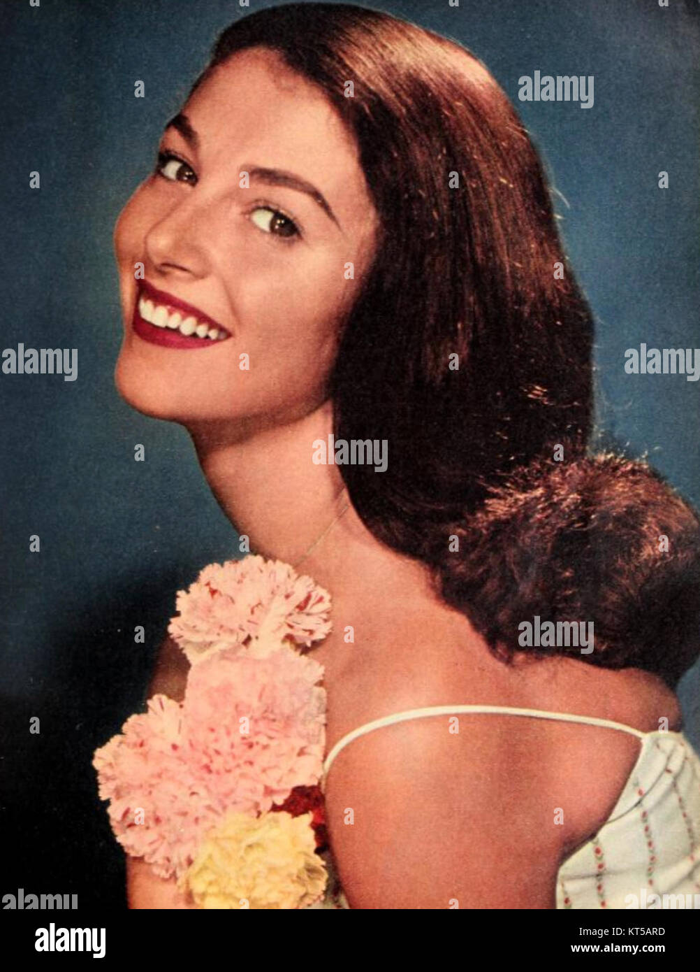 Pier Angeli, an Italian-American actress, is captured in this 1957 ...