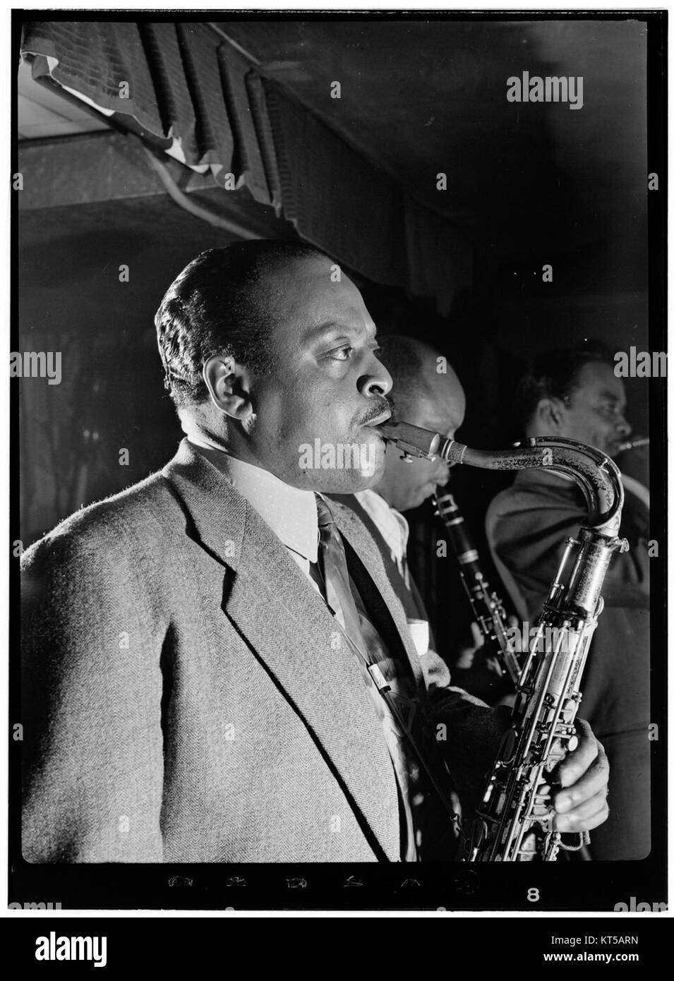 This portrait of Ben Webster, a renowned jazz saxophonist, was taken in ...