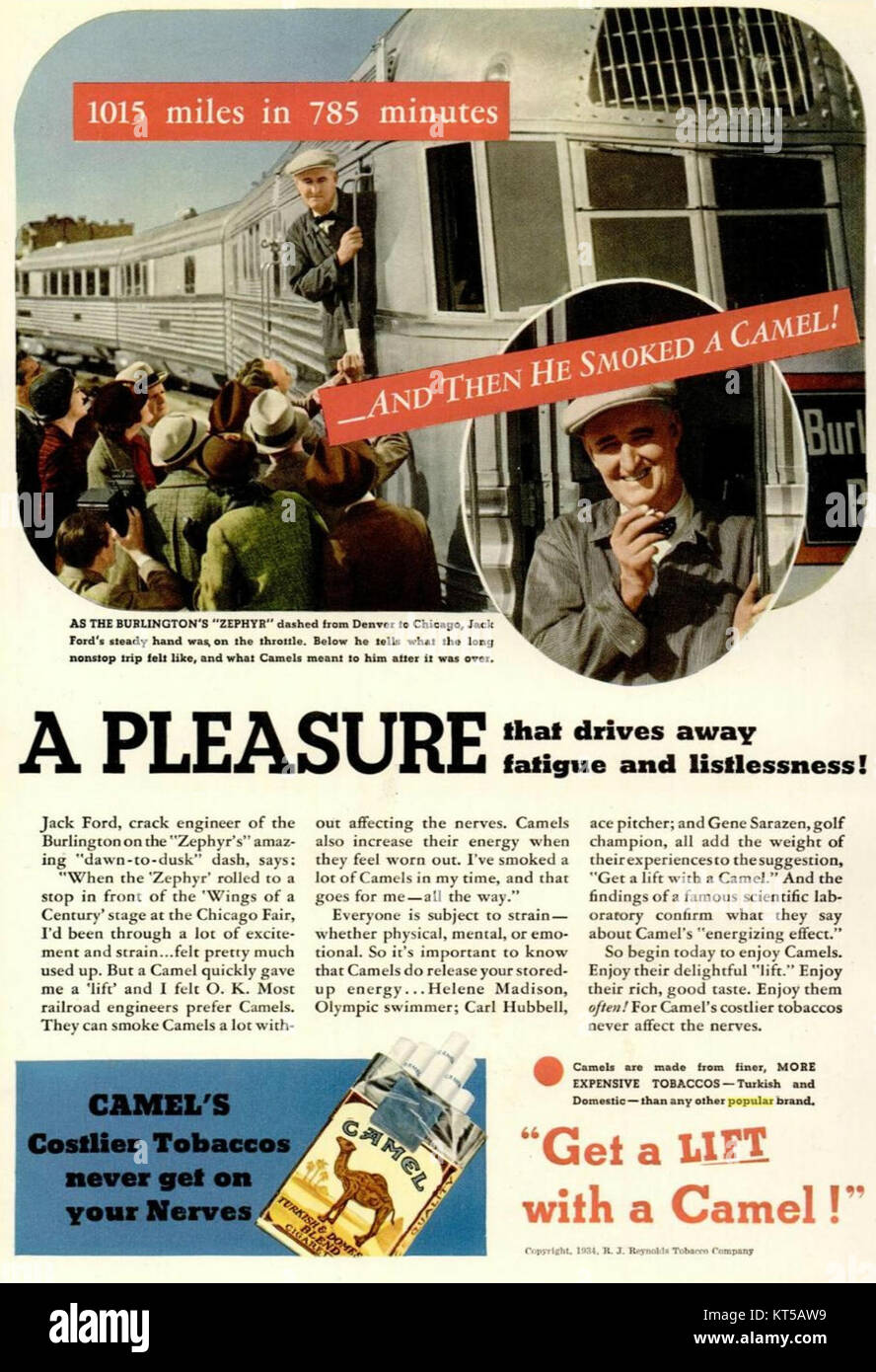 Camel cigarettes vintage ad hi-res stock photography and images - Alamy