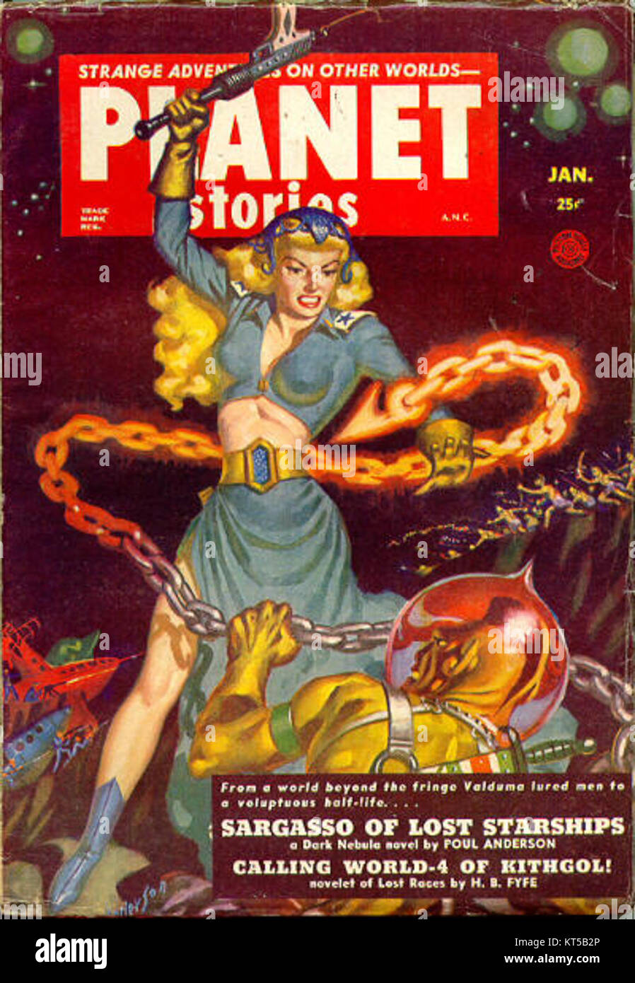 Planet Stories from 1952 presents a collection of science fiction tales ...