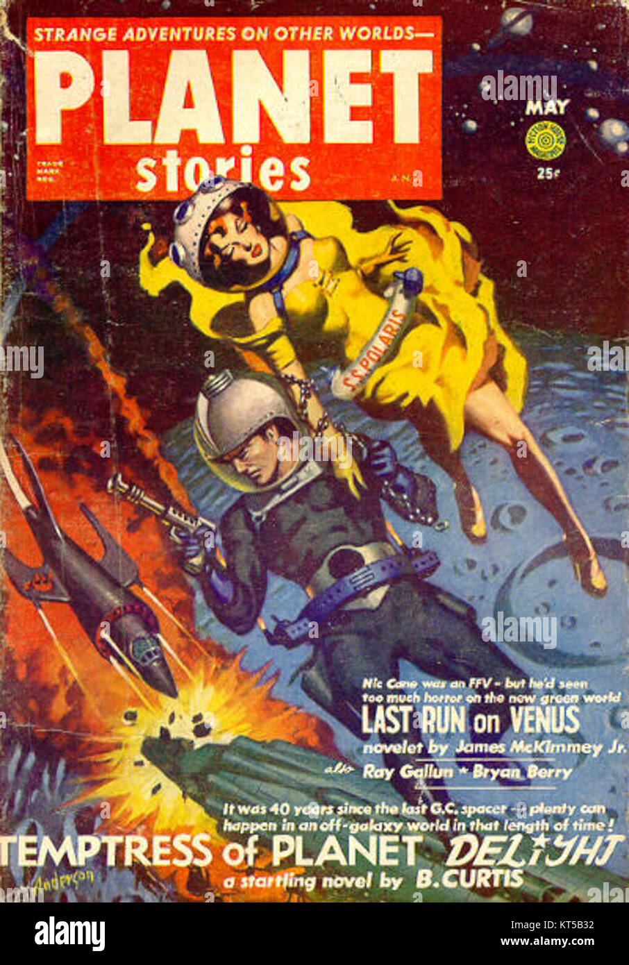 Planet Stories, a science fiction magazine from 1953, features ...