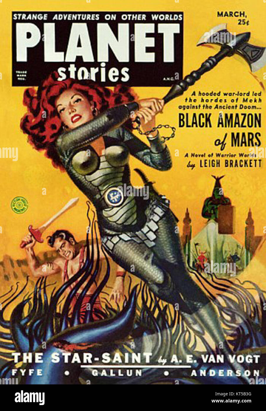 The cover of Planet Stories magazine from March 1951 features a science ...