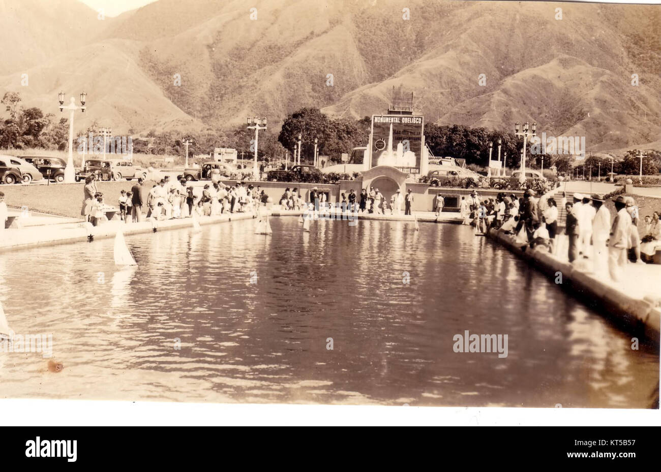 A historical photograph of Plaza Altamira in Caracas, Venezuela, taken ...
