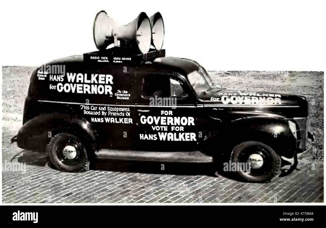 The political campaign sound truck from 1940 was used to amplify ...