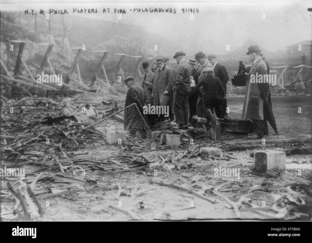 The Polo Grounds fire occurred in 1911, destroying the historic stadium ...