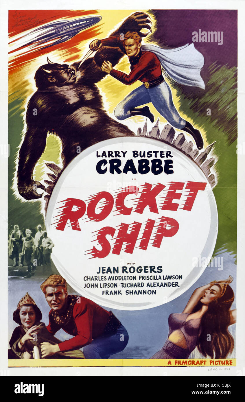 This promotional poster for 'Flash Gordon' Chapter 13, 'Rocketing to ...