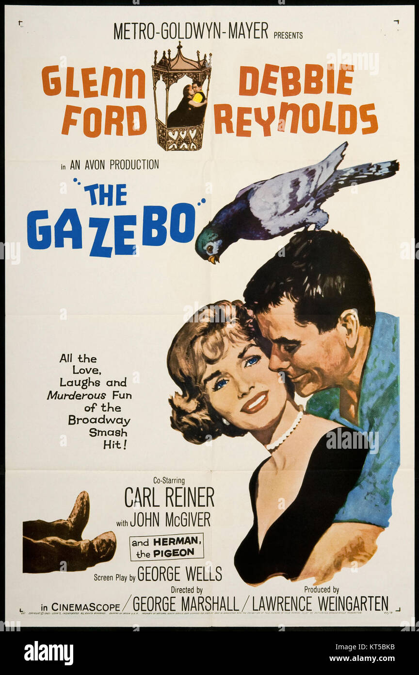 A vintage movie poster for the 1959 film *The Gazebo*, showcasing the ...