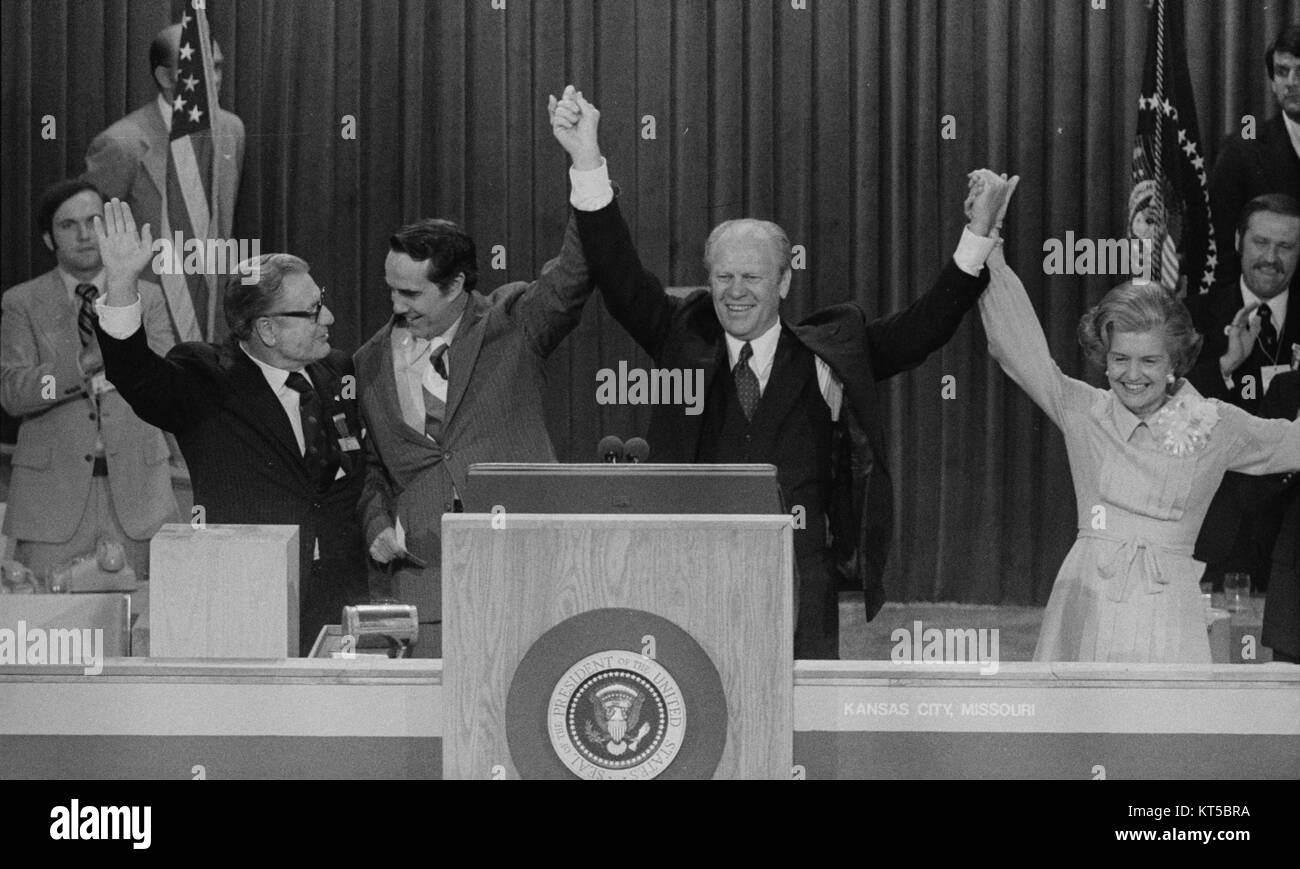 This 1976 image captures President Gerald Ford, First Lady Betty Ford ...