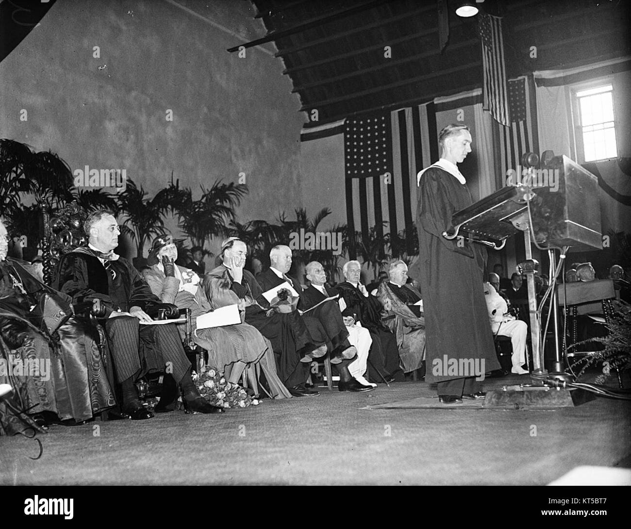 A historical image of President Franklin D. Roosevelt visiting Catholic ...