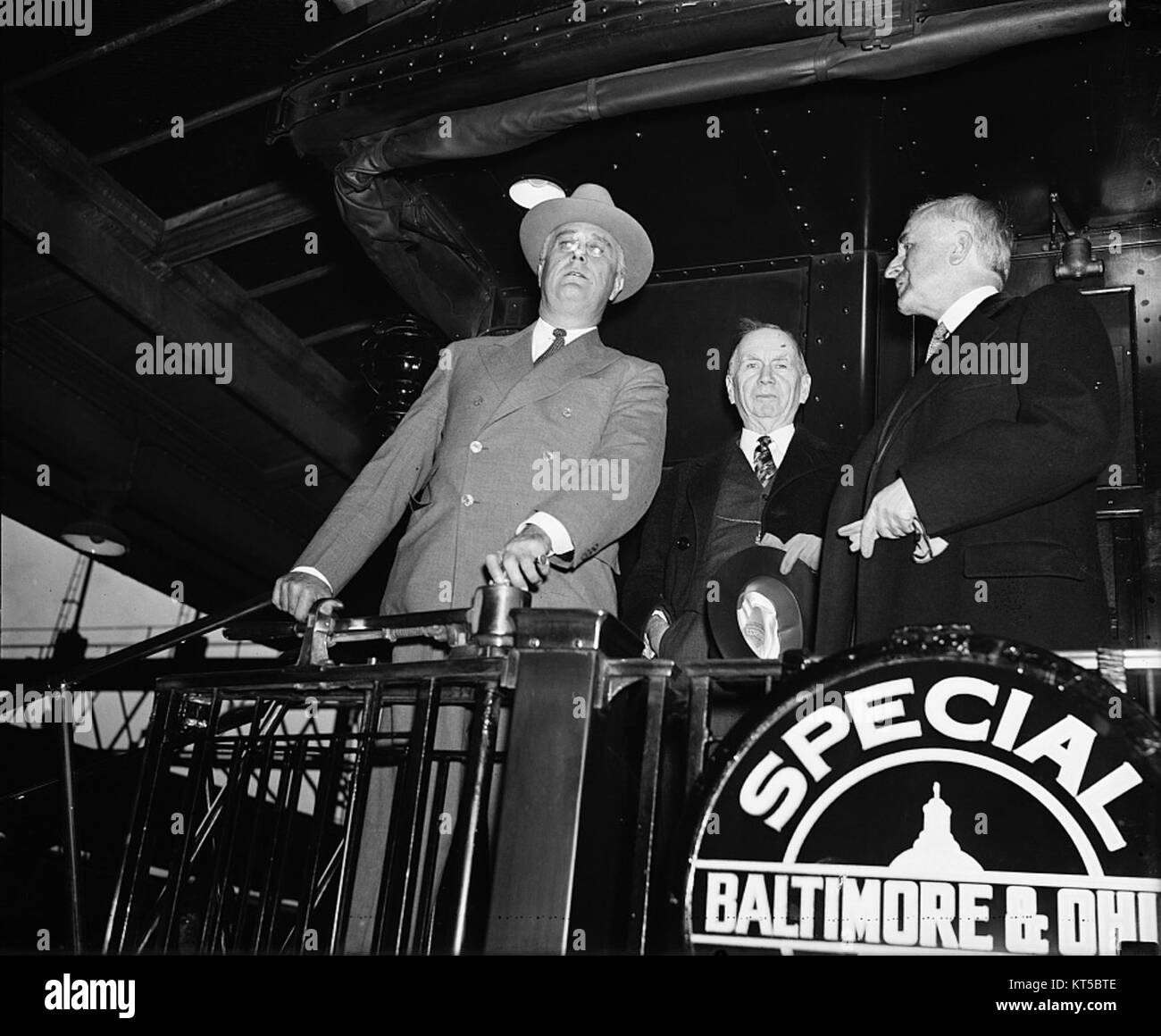 This image features President Franklin D. Roosevelt addressing a group ...