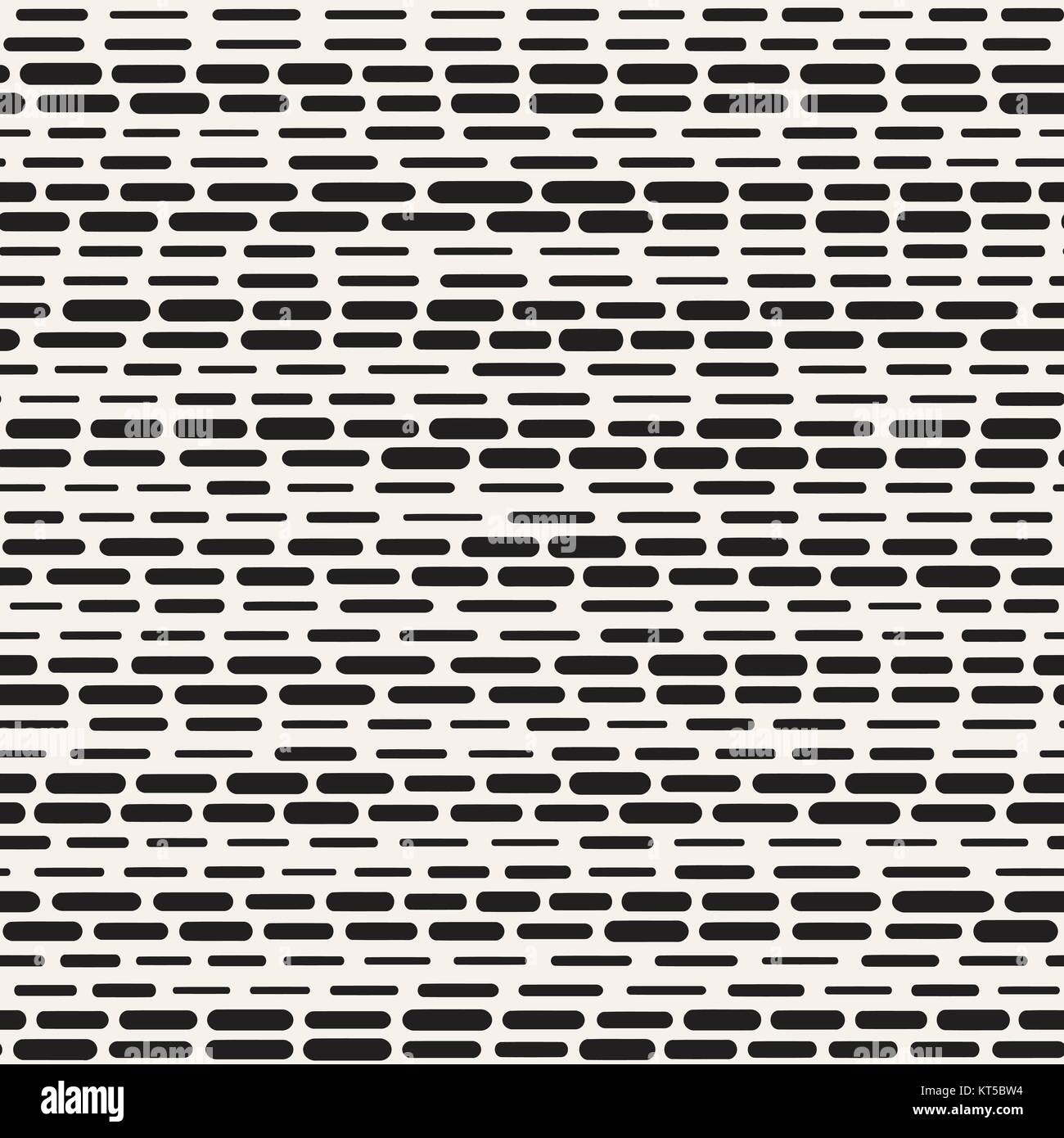 Black and White Irregular Rounded Dashed Lines Pattern. Modern Abstract ...